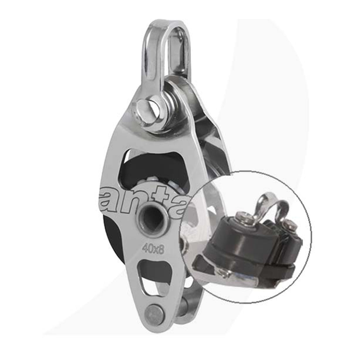 Antal 40mm Single Shackle Block w/ Becket & Cleat – Vela Sailing Supply