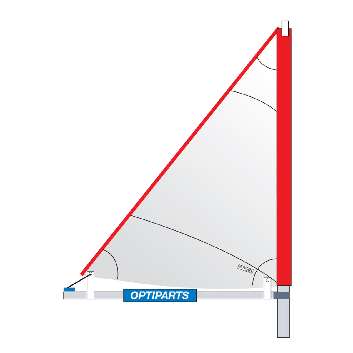 Optiparts - Tri Sail with mast and miniboom – Vela Sailing Supply
