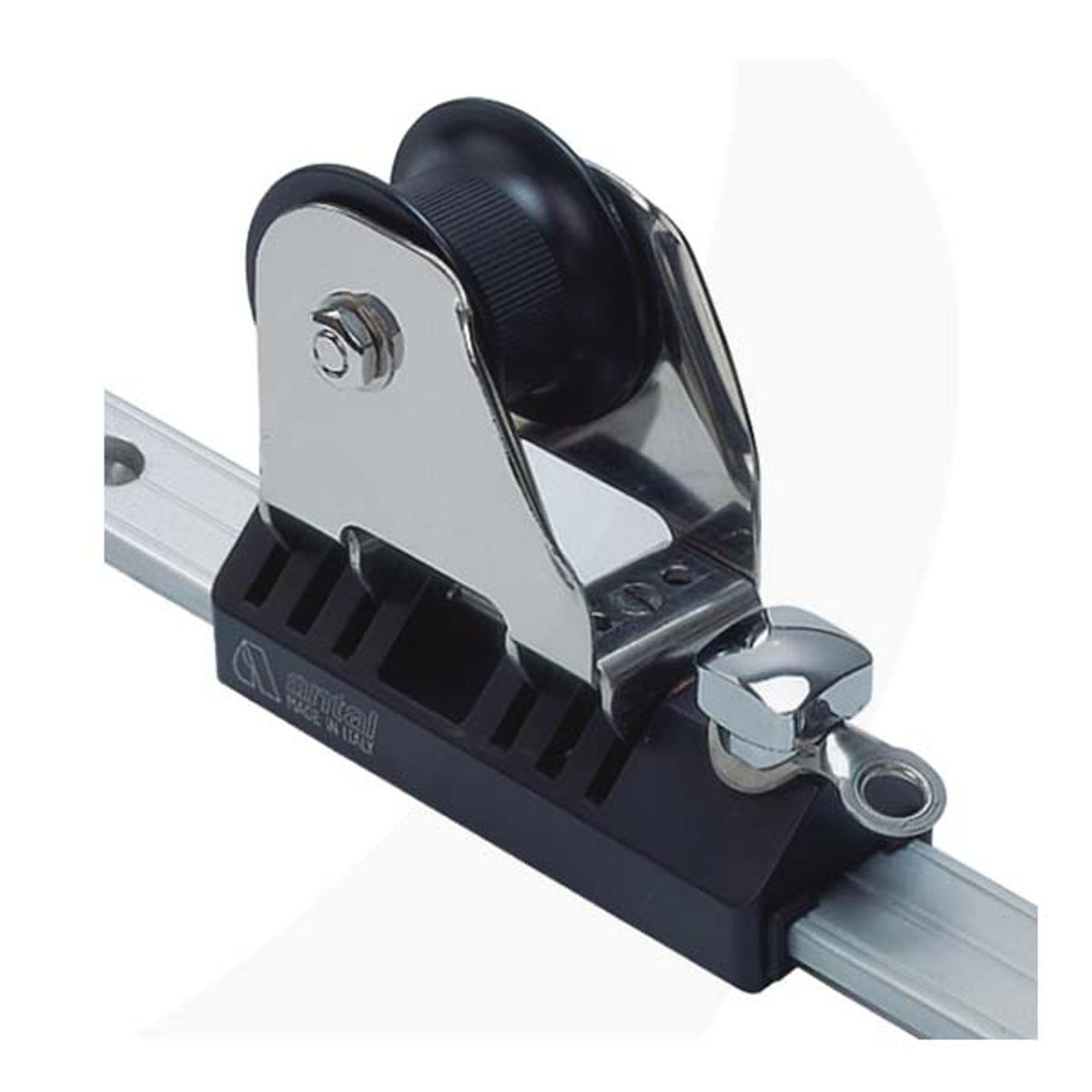 Antal 40X8 T-Track Genoa Car 75mm Sheave – Vela Sailing Supply