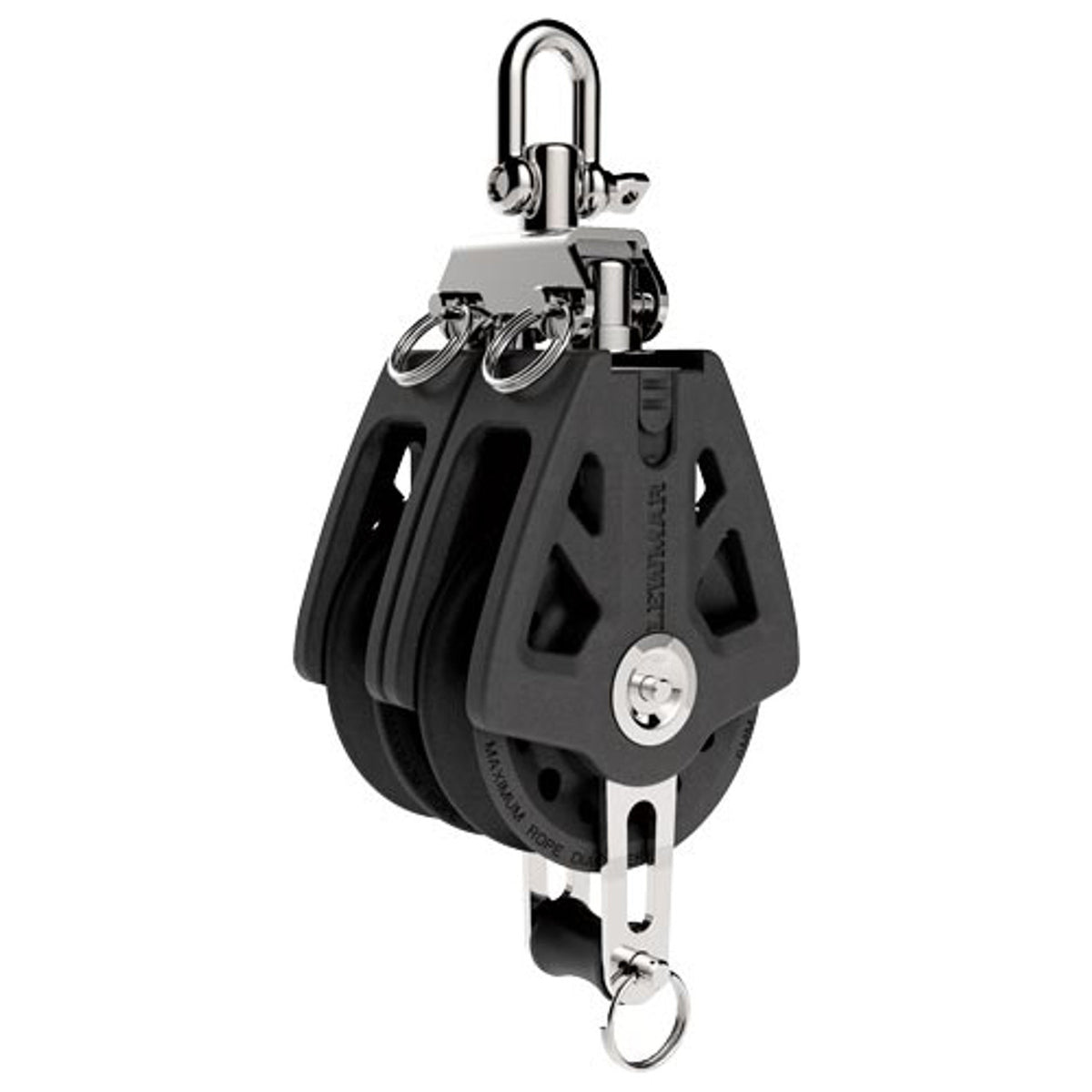Lewmar 60mm Sync Block Double Becket Bk – Vela Sailing Supply