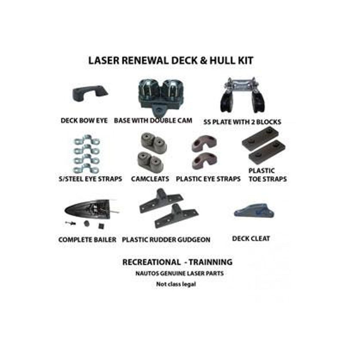 LR001- 17 Parts Renewal Laser Deck Kit- Laser Sailboat – Vela Sailing ...